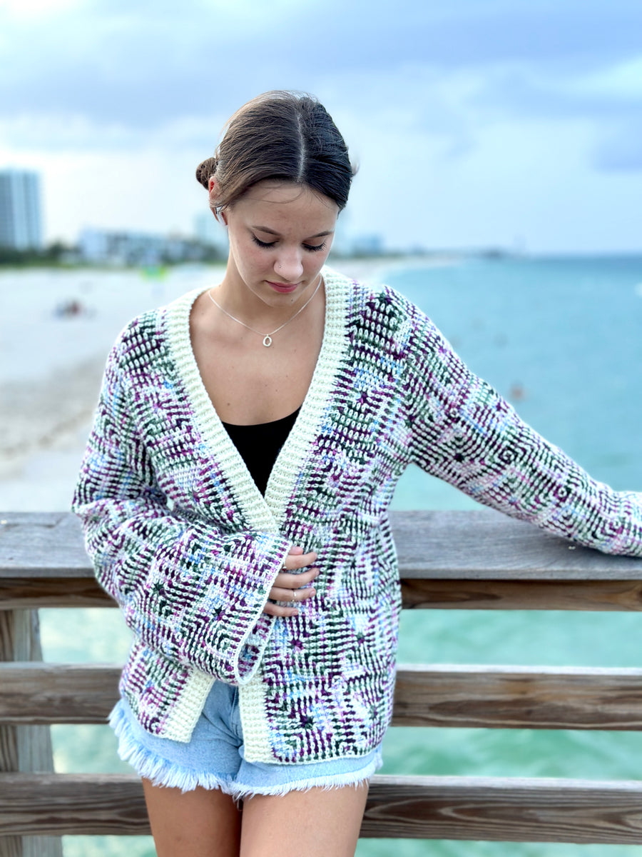 Crochet Visual Illusion Jacket PDF Pattern (instant download ...